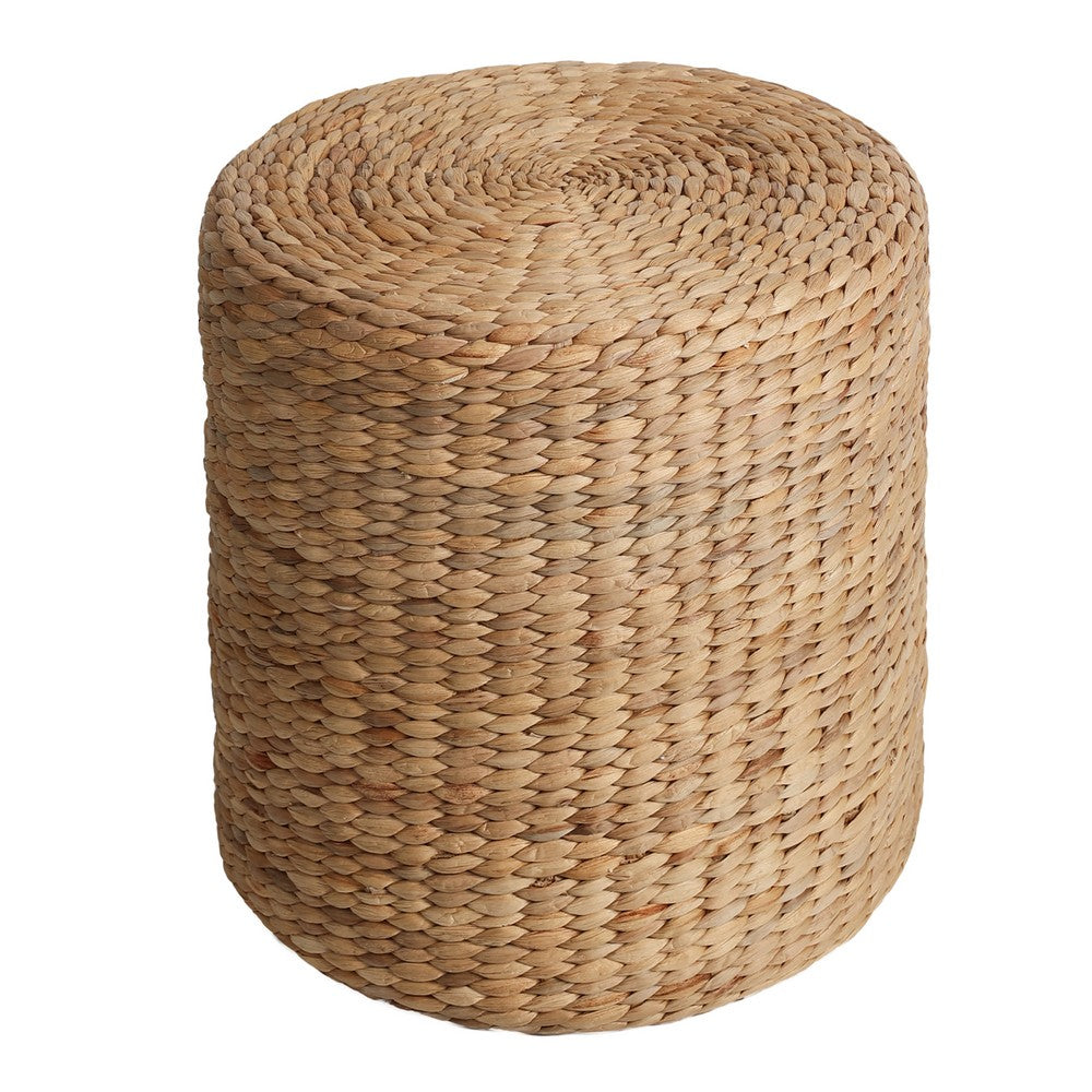 Zoey Modern Coastal Hand-Woven Hyacinth Stool – JONATHAN Y