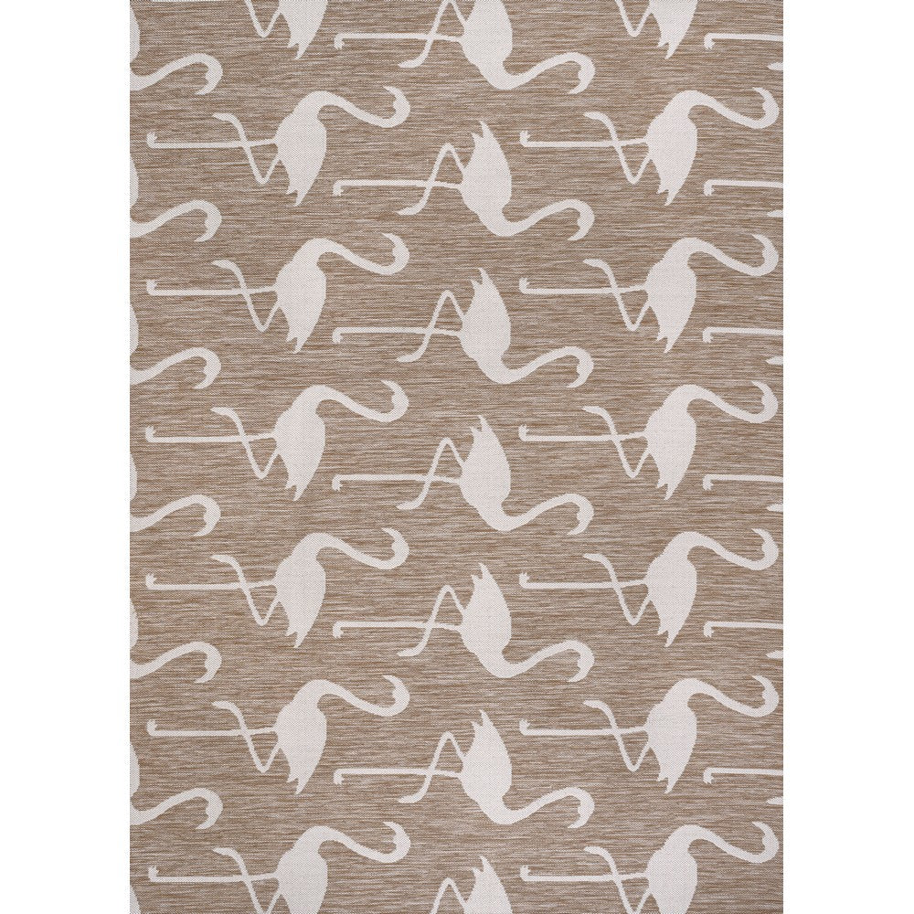Liana Casual Coastal Flamingos Two-tone Indoor/Outdoor Area Rug ...